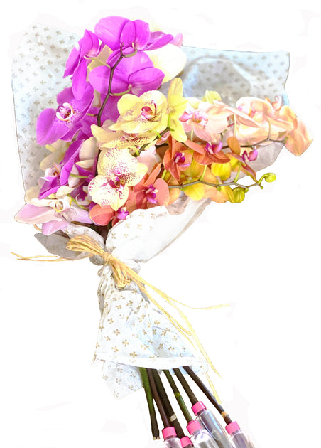 Earthly Orchids - Sweet Caroline Colorful Orchid Bouquet by Eart...
